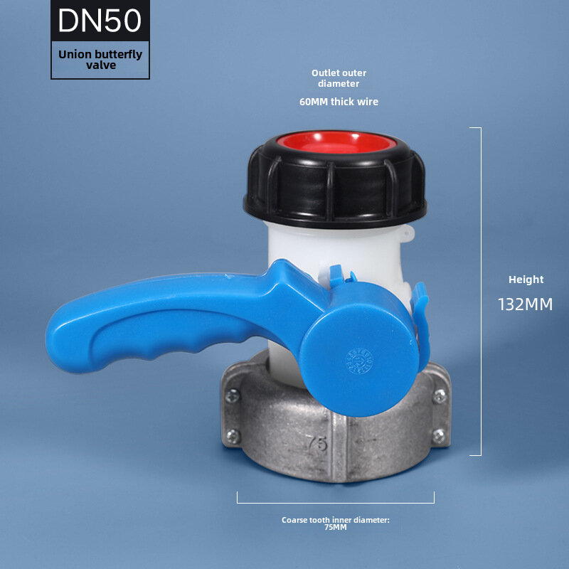 1000L Квадратная коробка Корпус стойкий к кислотам и щелочам Кран для питания Новые запчасти для IBC Пластиковый тон бочка Переключатель Дополнительные части ДН40 Дроссельный клапан Дополнительные части (ДН50 дроссельный клапан 75мм-разъемный элемент