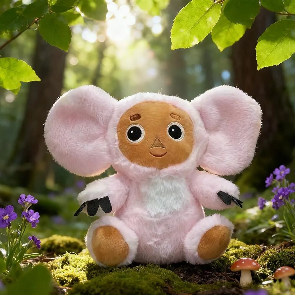 Плюшевая кукла Обезьяна (3 цвета) | Высота 20 см | Мягкая игрушка для детей-《Большеухая обезьяна 2》Розовый