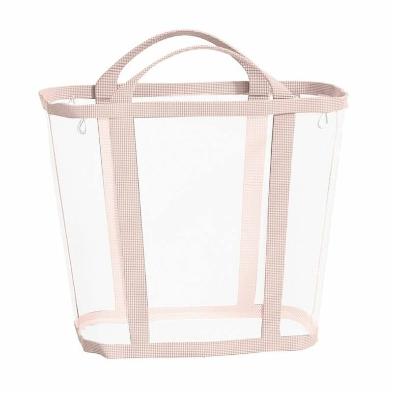 Складная сетчатая корзина для белья, Розовый - L