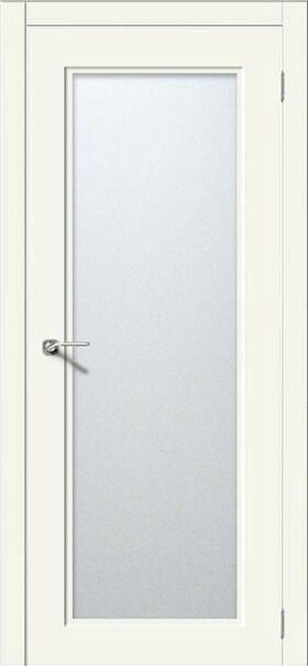 Межкомнатная Дверь Verda Квадро 6 Лайтбеж со Стеклом Сатинато 2000х600мм (Полотно+Коробка+5 Наличников) / Верда.