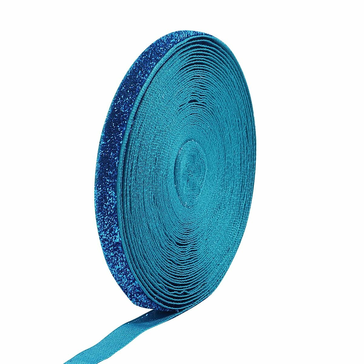 Блестящие бархатные ленты, полиэстер, 7-38 мм Синий, 38mm 5yards, Lake Blue