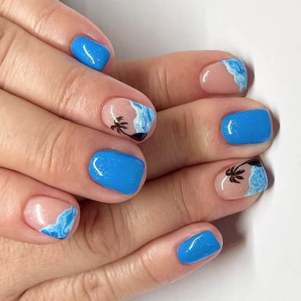 Квадратный Пресс на Ногте, Поддельная Палочка для Ногтей Приклеивает на Ноготь Накладной Ноготь Акриловый Ноготь Искусственный Накладной Ноготь для Дизайна Ногтей