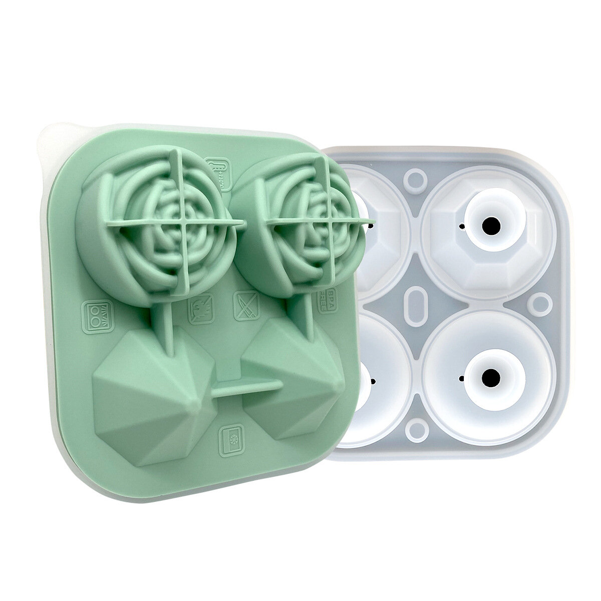 Силиконовая форма для льда, форма для кубиков льда, форма для ледяных шаров, ледяной контейнер, форма для мороженого в виде медведя, розы, цветка и маски для лица, кухонные принадлежности