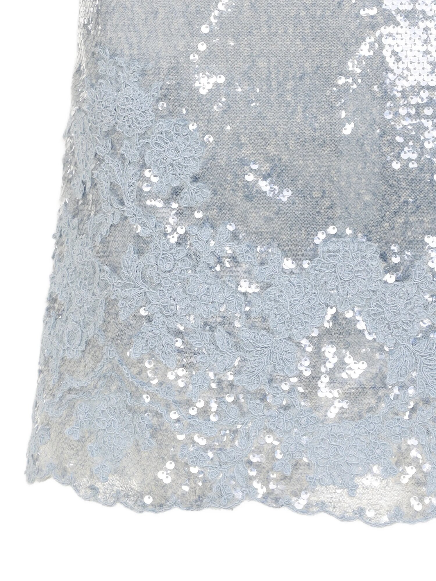 Платье Ermanno Scervino Sequin lace mini dress, размер 38, blue — фото 1