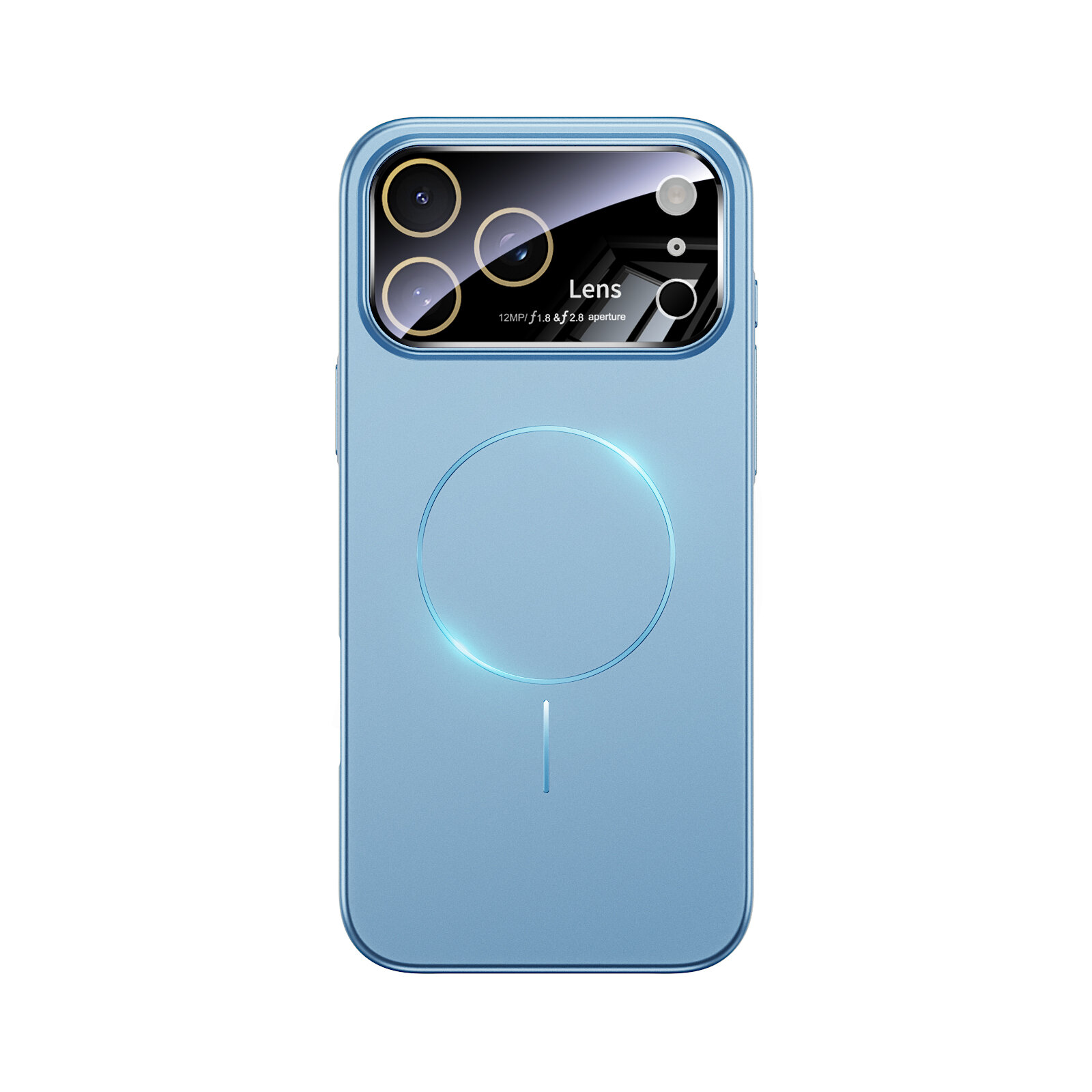 Чехол для Apple iPhone 17 Pro / Айфон 17 Про, soft touch, чехол-кардиомонитор, поликарбонат (PC), защита камеры, ударопрочный, усиленные углы, Apple, Apple iPhone 17 Pro, blue,