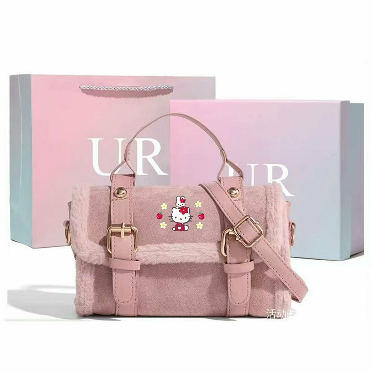Плюшевая сумка Miniso Sanrio Hello Kitty (розовая)