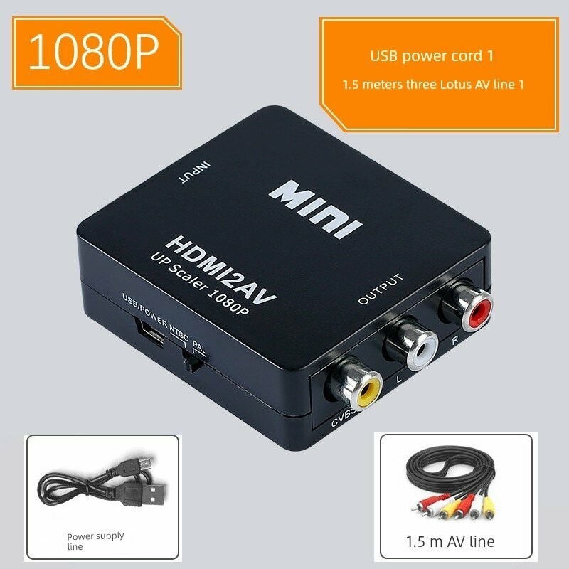 Конвертер HDMI в AV+HDMI для сетевых приставок, игровых консолей Xbox, ноутбуков, подключения к старым телевизорам,