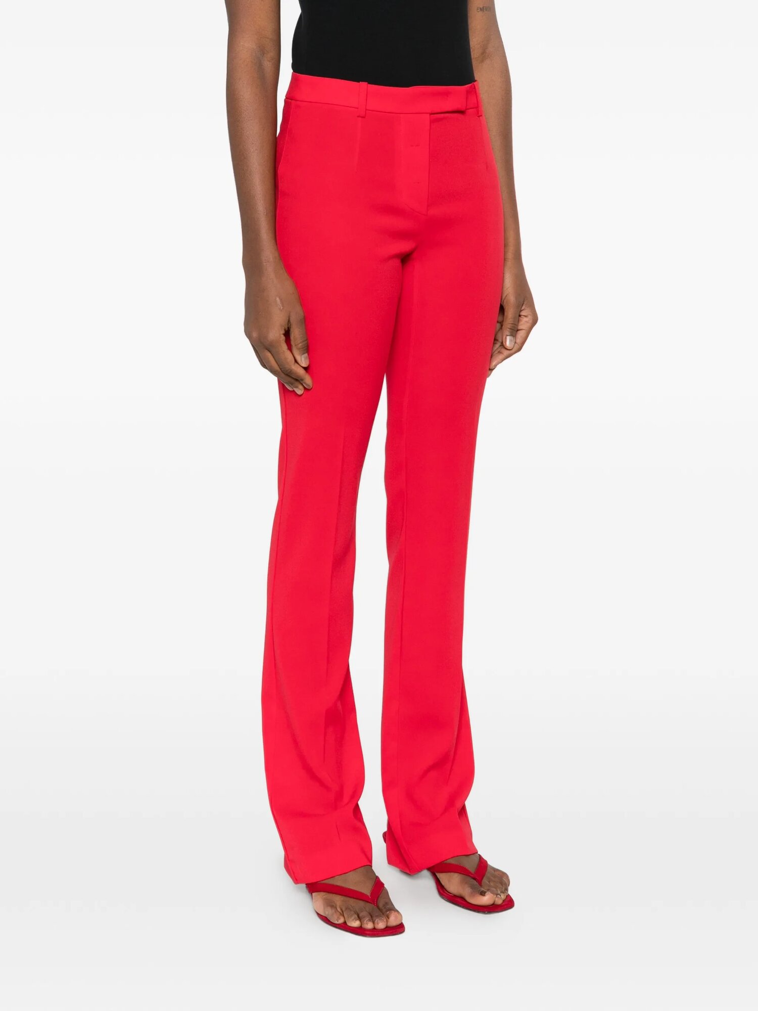 Брюки PATRIZIA PEPE Slim crepe trousers, размер 38, red — фото 1