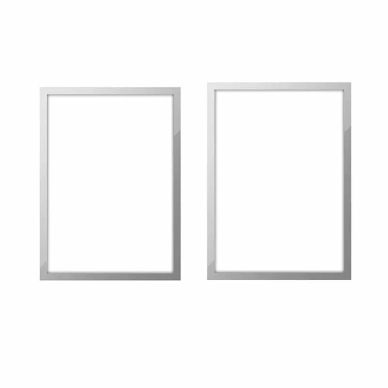 Магнитные фоторамки A3 A4, 2 шт. Белый, A4 21 x29.7cm, 2PCS-silver