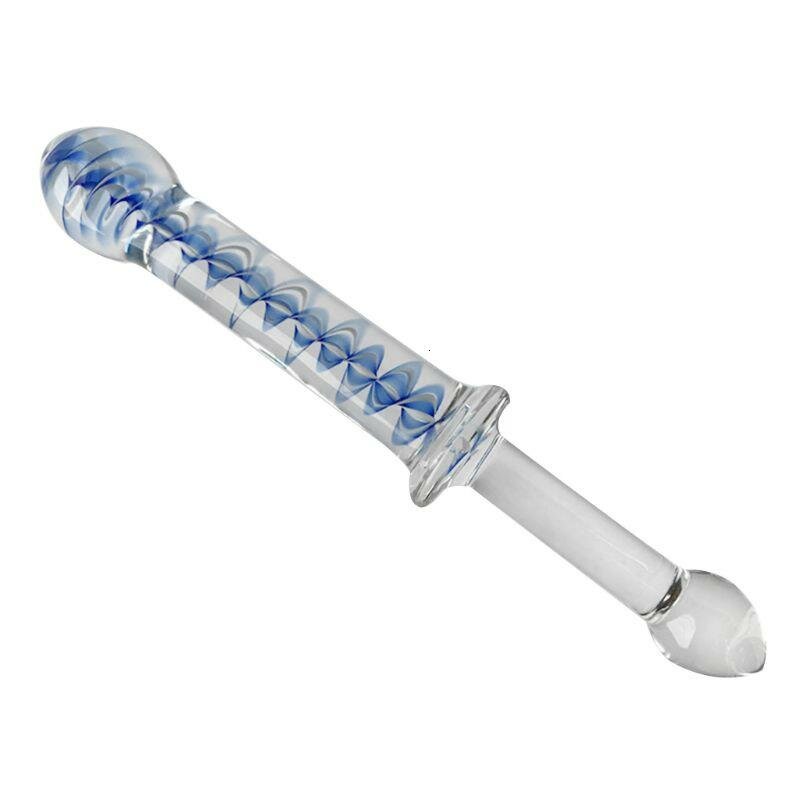 Стеклянный дилдо с G-точкой, Небесно-голубой