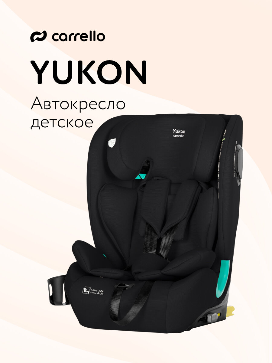 Автокресло Carrello Yukon, от 1 до 12 лет, 1/2/3 (до 36 кг), Isofix, рост 76-150 см, черный