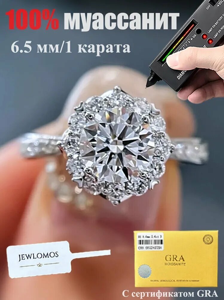 Кольцо, муассанит