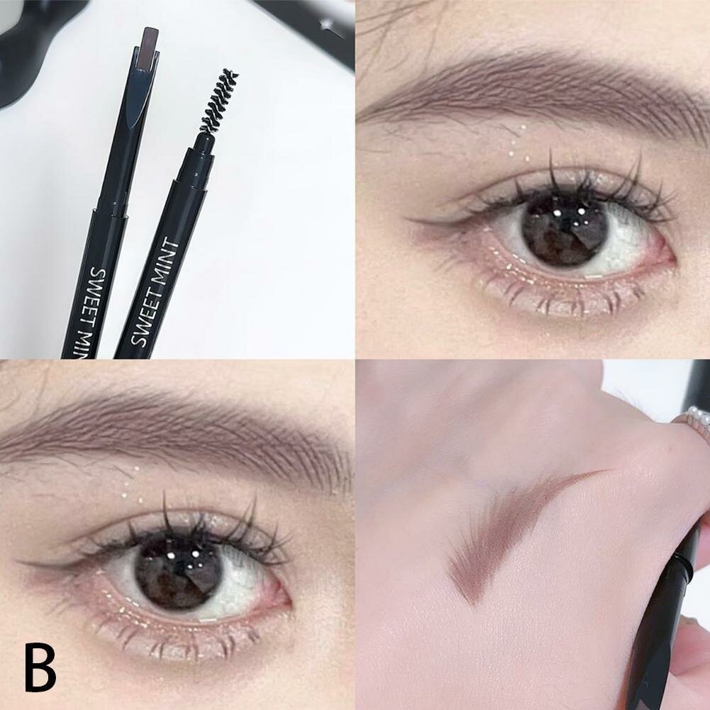 SWEET MINT Double-ended Eyebrow Pencil Waterproof Non Eye Smudging Makeup H2I7