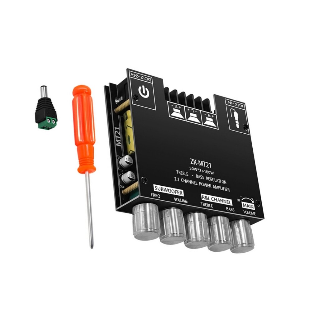Мощный усилитель MT21 50Вт×2 100Вт 2.1 канала с Bluetooth