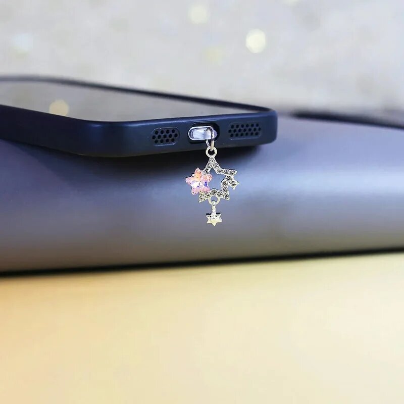 Заглушка для зарядки iPhone, подвеска звезда, style C