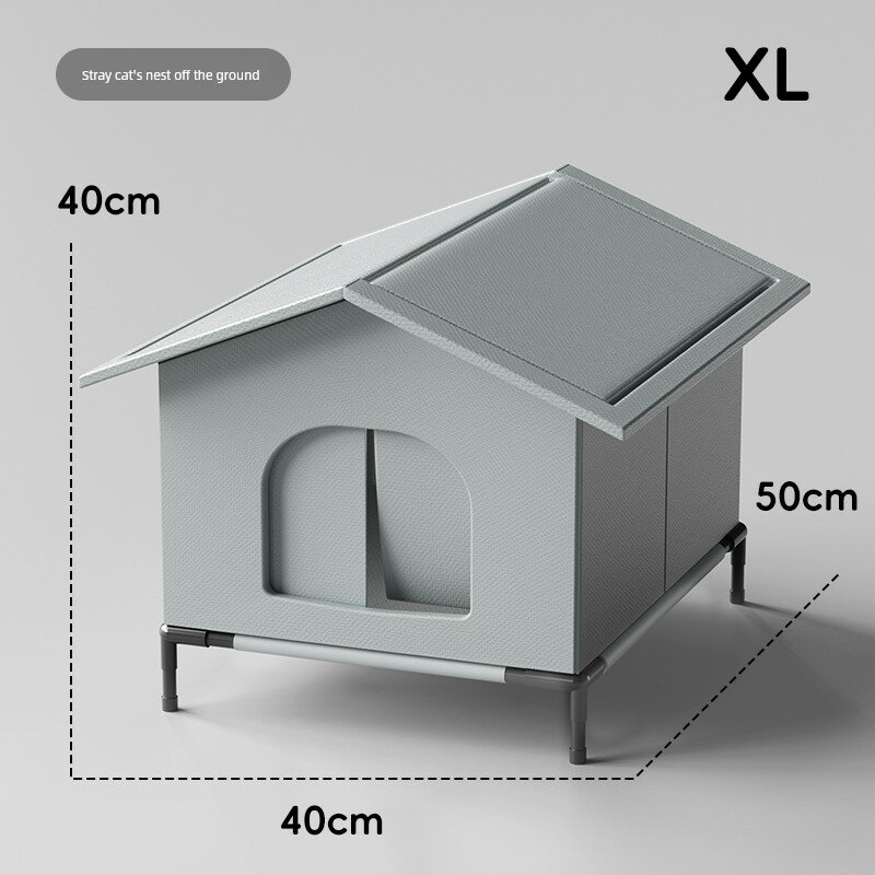 Очень большая кошачья будка из пены 50x40x40см, теплая зимняя укрытие для нескольких кошек