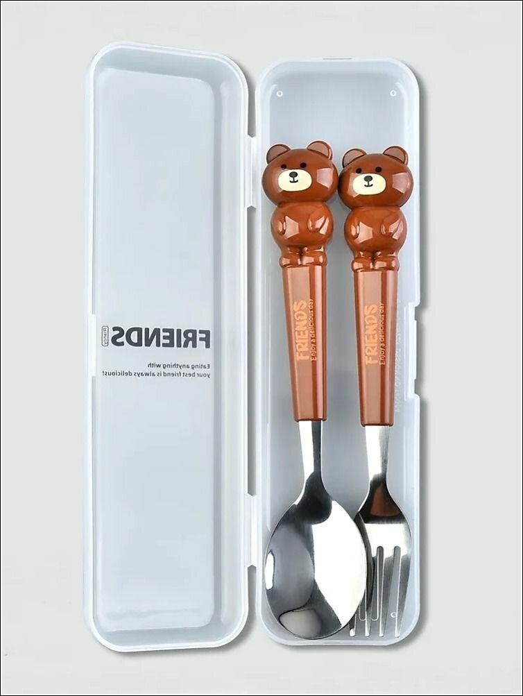 Ложка для кормления，Ложка и вилка для кормления ，Набор: ложка и вилка