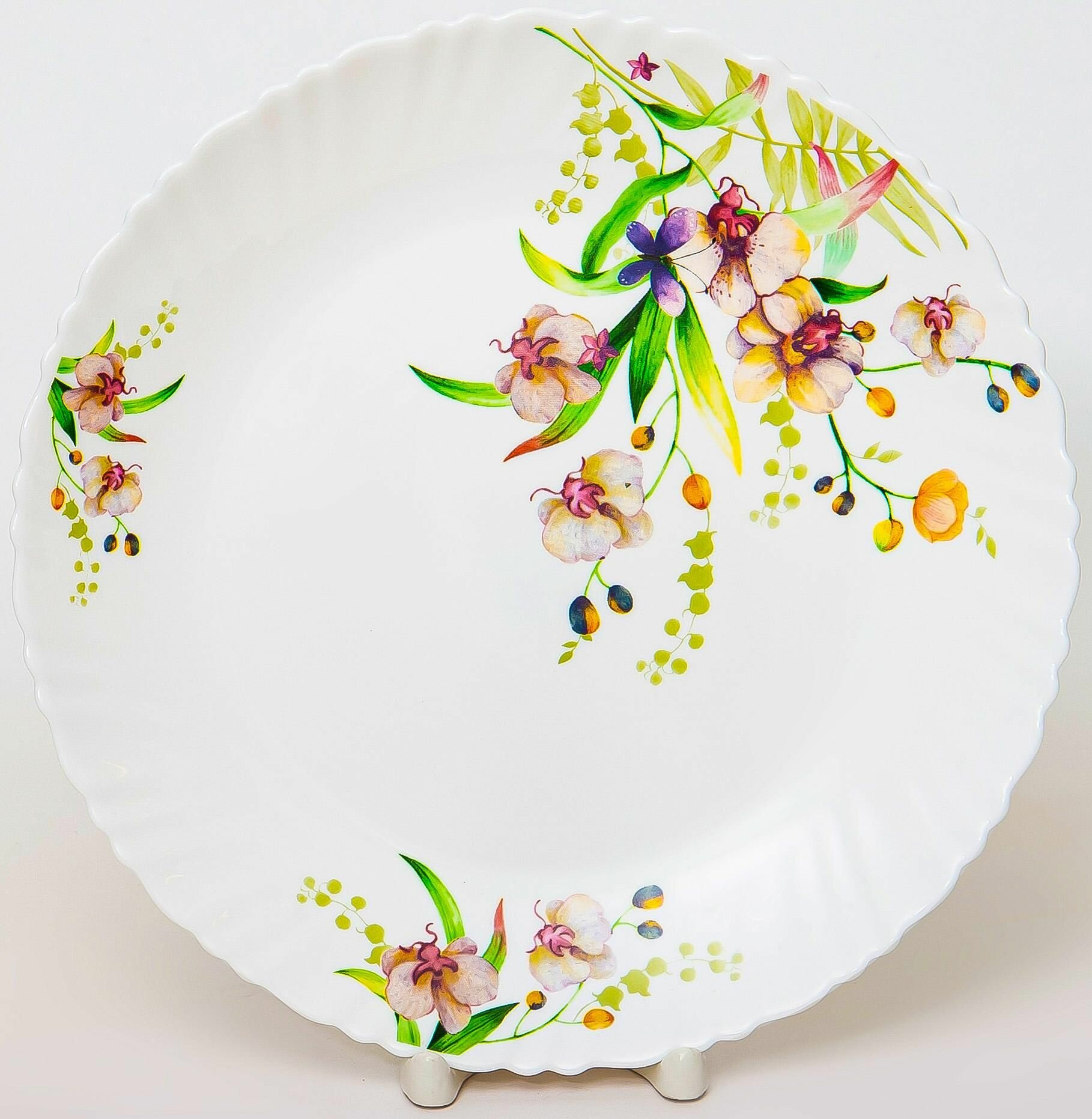 Тарелка обеденная Английский сад стеклокерам. 131-21027 24см