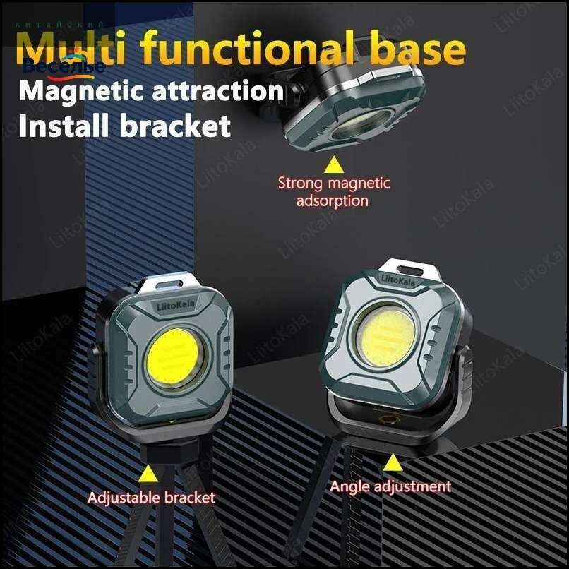 Компактный светодиодный фонарь LiitoKala LF986 с инновационной зарядкой TypeC, мощностью 500 люмен и встроенным аккумулятором 1200 мАч, представляет собой практичный бестселлер для работы