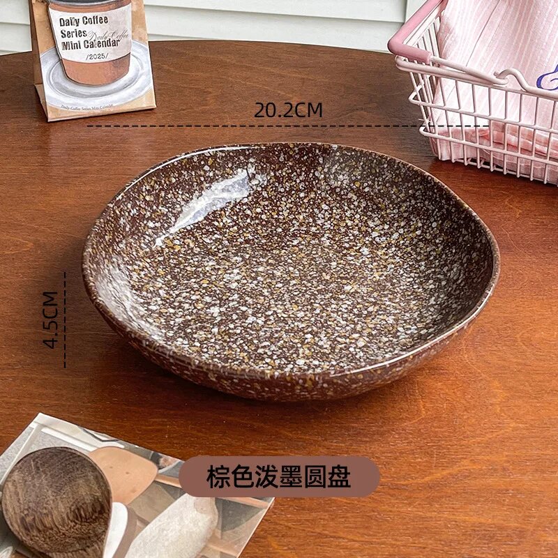 Керамическая тарелка корейского дизайна D