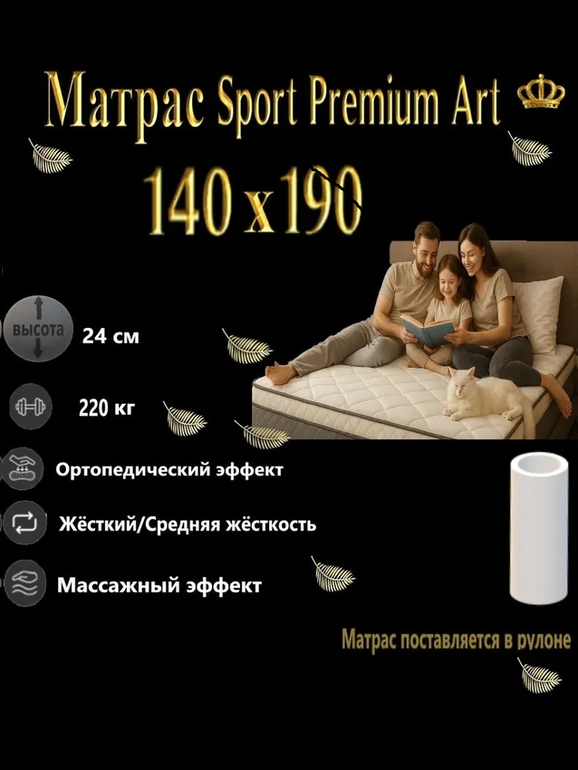 Матрас MATRATEX Sport Premium Art 140х190, двусторонний