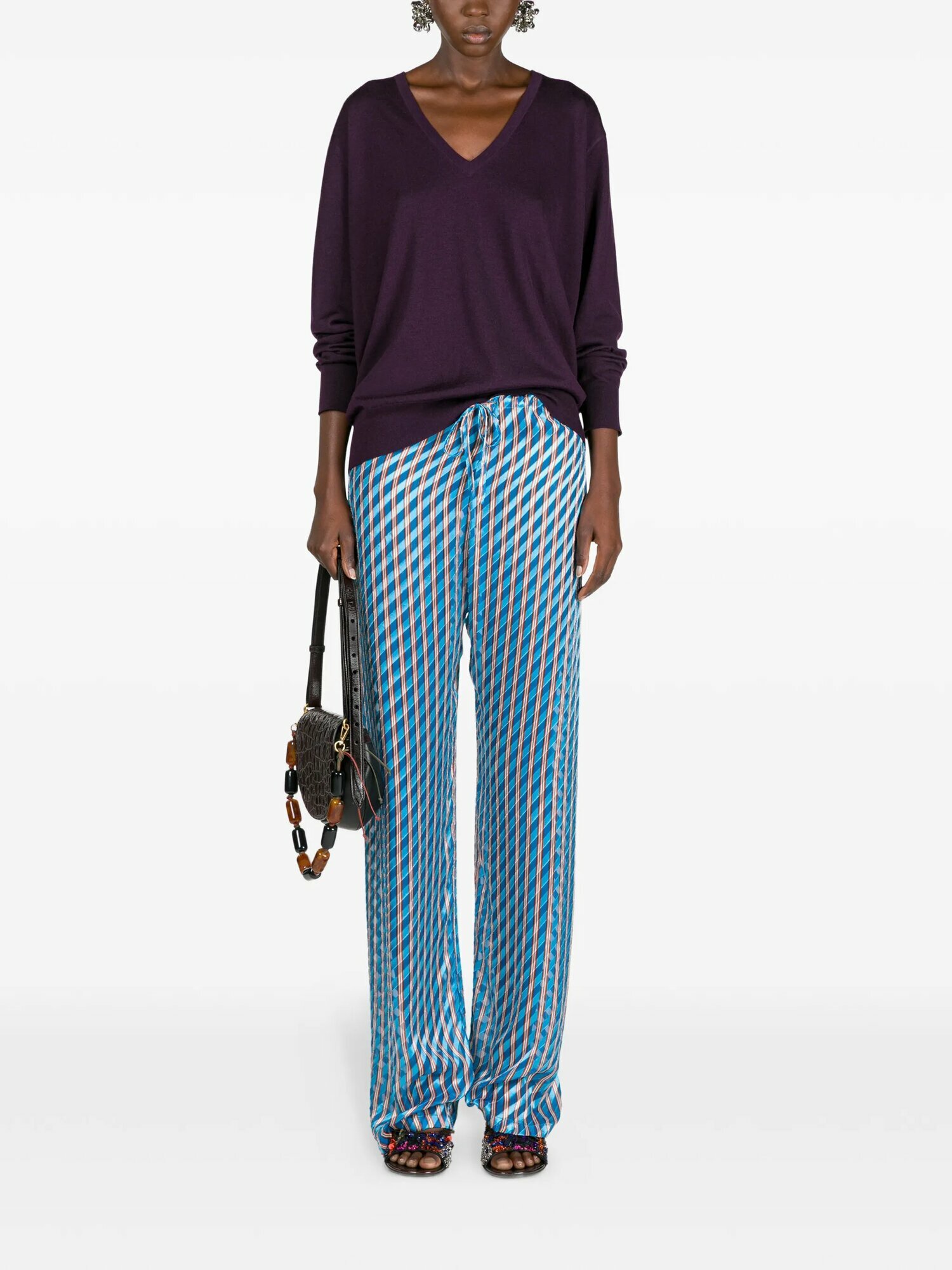 Брюки классические Dries Van Noten, размер 42, cиний — фото 1