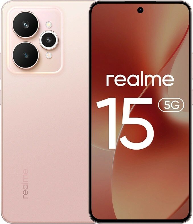 6.77" Смартфон REALME 15 8/256Gb, RMX5106, NFC, AMOLED, 144Гц, 7000мAч, розовый
