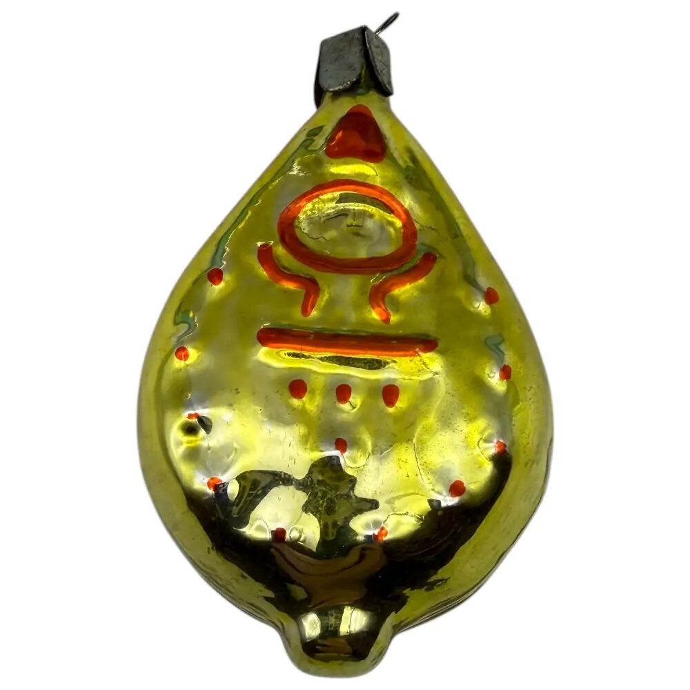 Игрушка ёлочная "Музыкальные инструменты Бандура", 8 см, 1950-1960 гг, СССР (Лот 7)