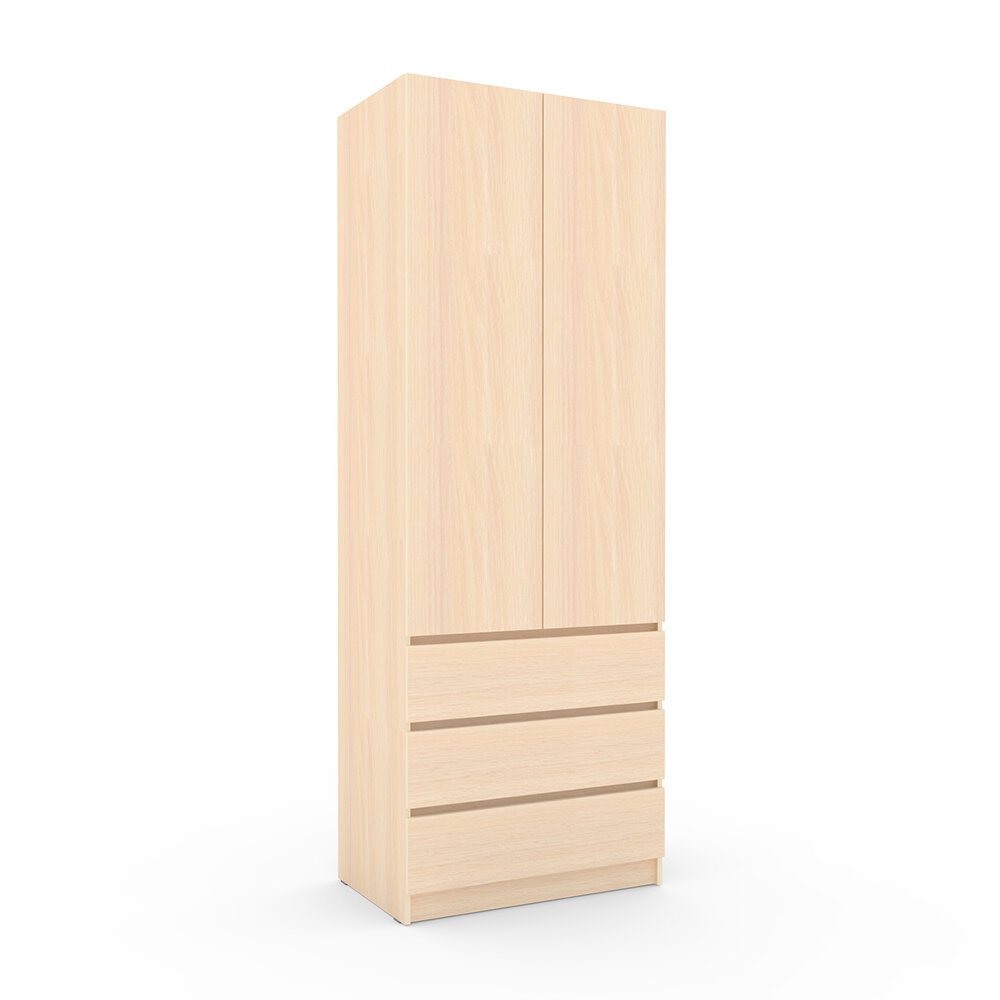 Шкаф распашной КарИВи 80.1 80x220 Дуб Молочный