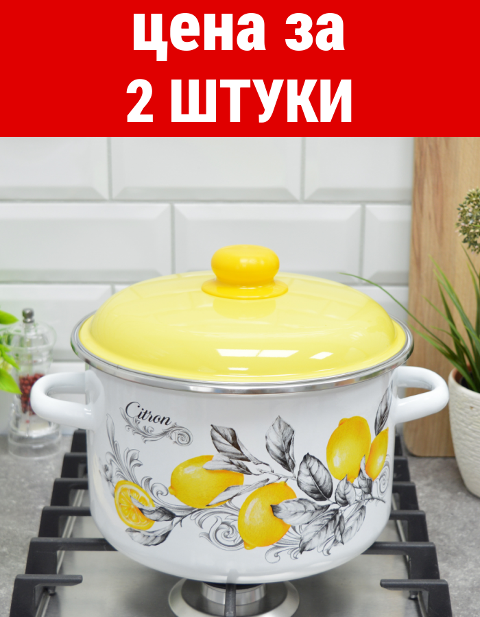 Комплект 2 шт, Кастрюля 5.5л "Citron" тм Appetite