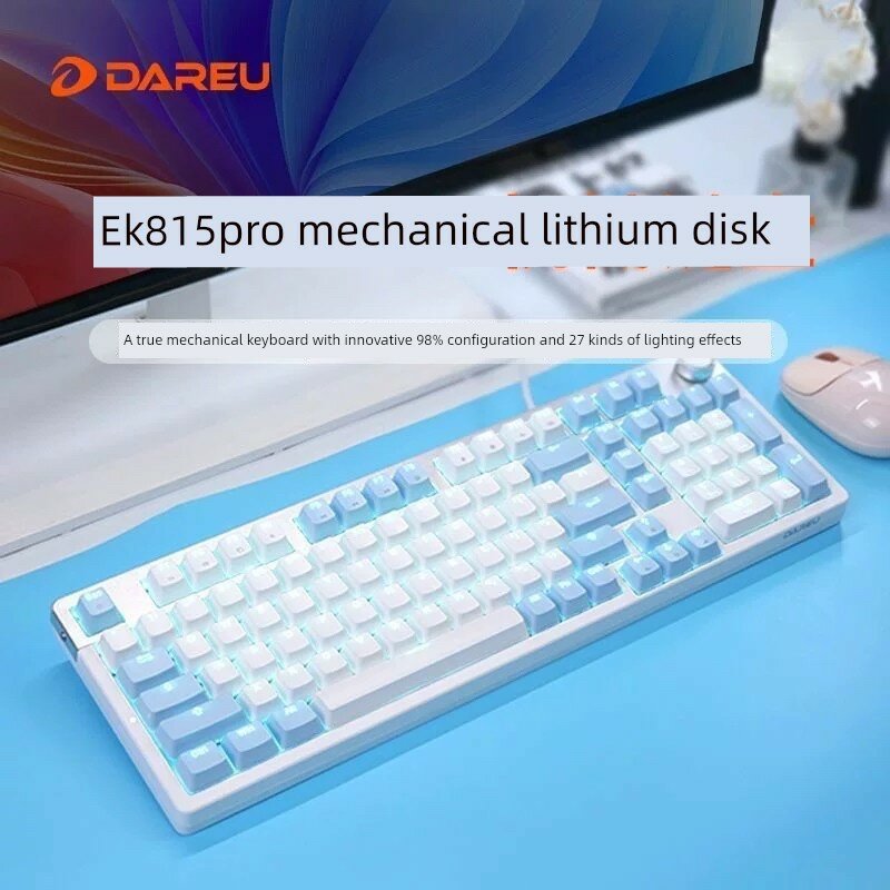 Механическая клавиатура Daryou EK815PRO Dream Encounter HIFI для ноутбука и офиса, проводная, для игр, с зелеными