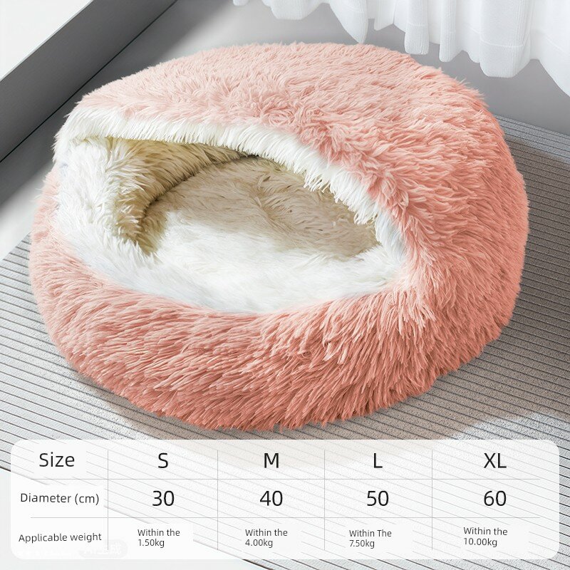 Кошачье гнездо, стеганое гнездо, утолщенное котенка, зимнее теплое гнездо для кошек, кровать для сна, зимний коврик для