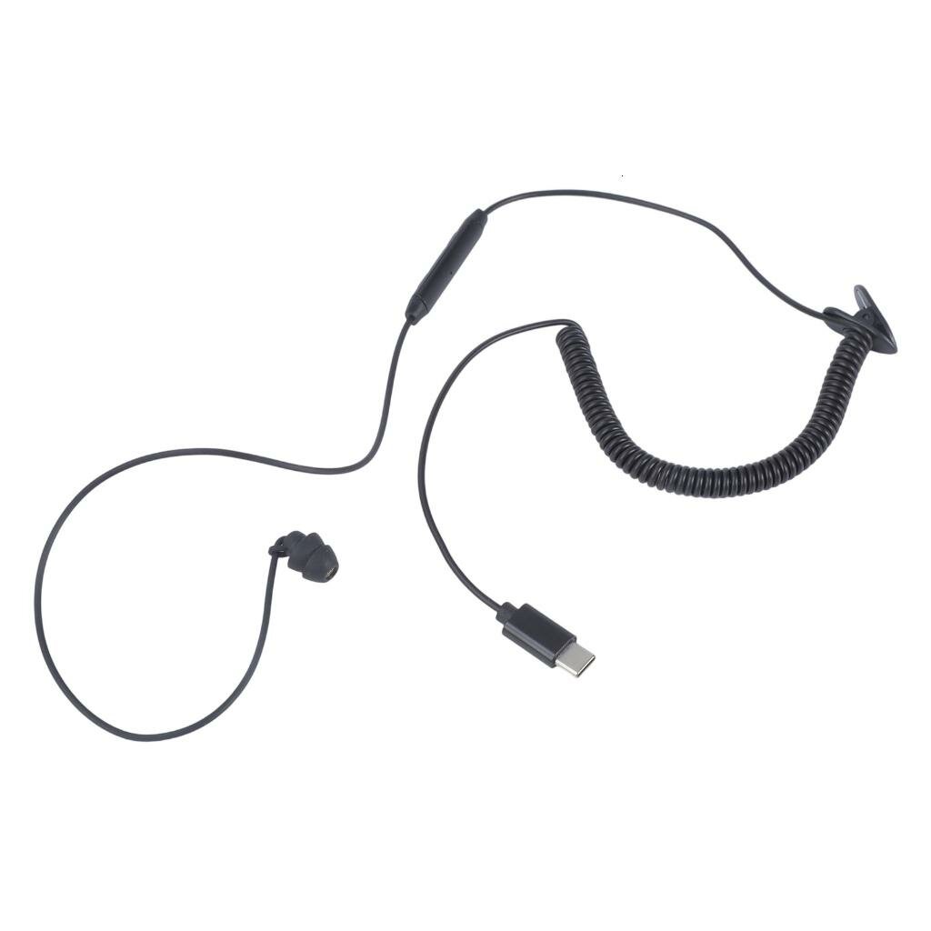 Безопасные односторонние наушники Type-C с выдвижным шнуром