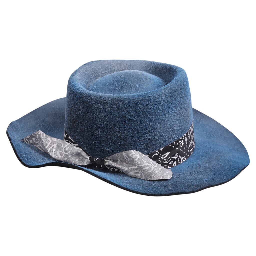 Синяя Шерстяная Панама Классический Головной Убор Декоративный Шерстяной Головной Убор Реквизит Для Фотосъемки