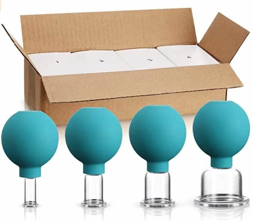 4-компонентная паровая чаша для лица с вакуумным эффектом и силиконовым покрытием для косметических процедур и массажа