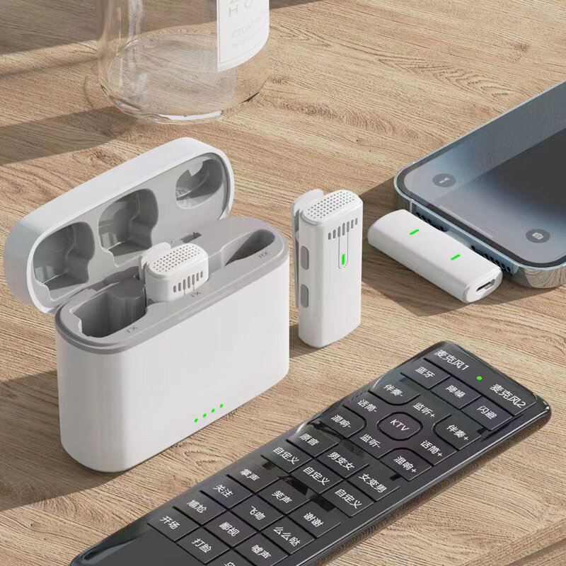 Беспроводной лавальерный микрофон с шейным креплением, звуковая карта, устройство для прямой трансляции, универсальное устройство с шумоподавлением, независимый Bluetooth-гарнитура с микрофоном