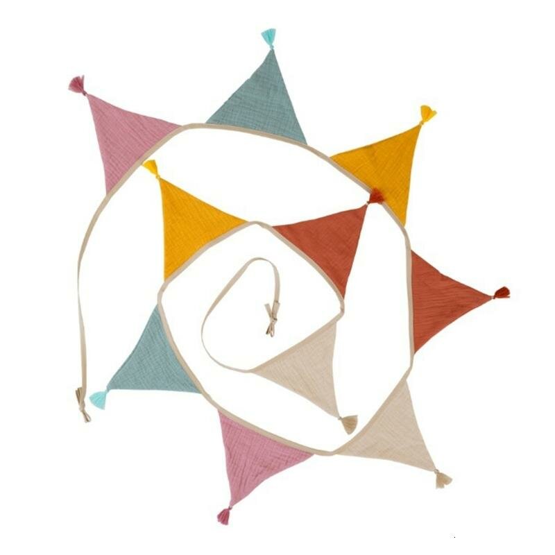 Красочная гирлянда из хлопка для детской комнаты, Розовая конфета