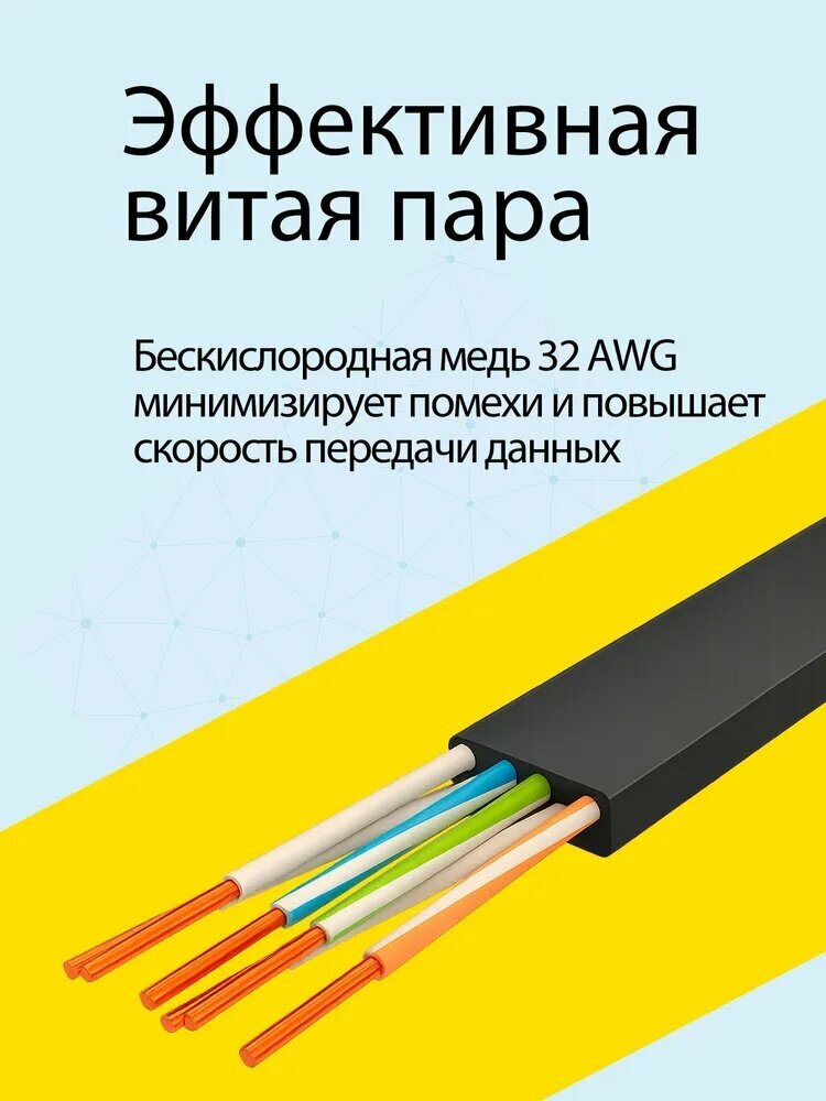 KNOW EASY-Кабель для интернет-соединения RJ-45/RJ-45, 10 м, черный