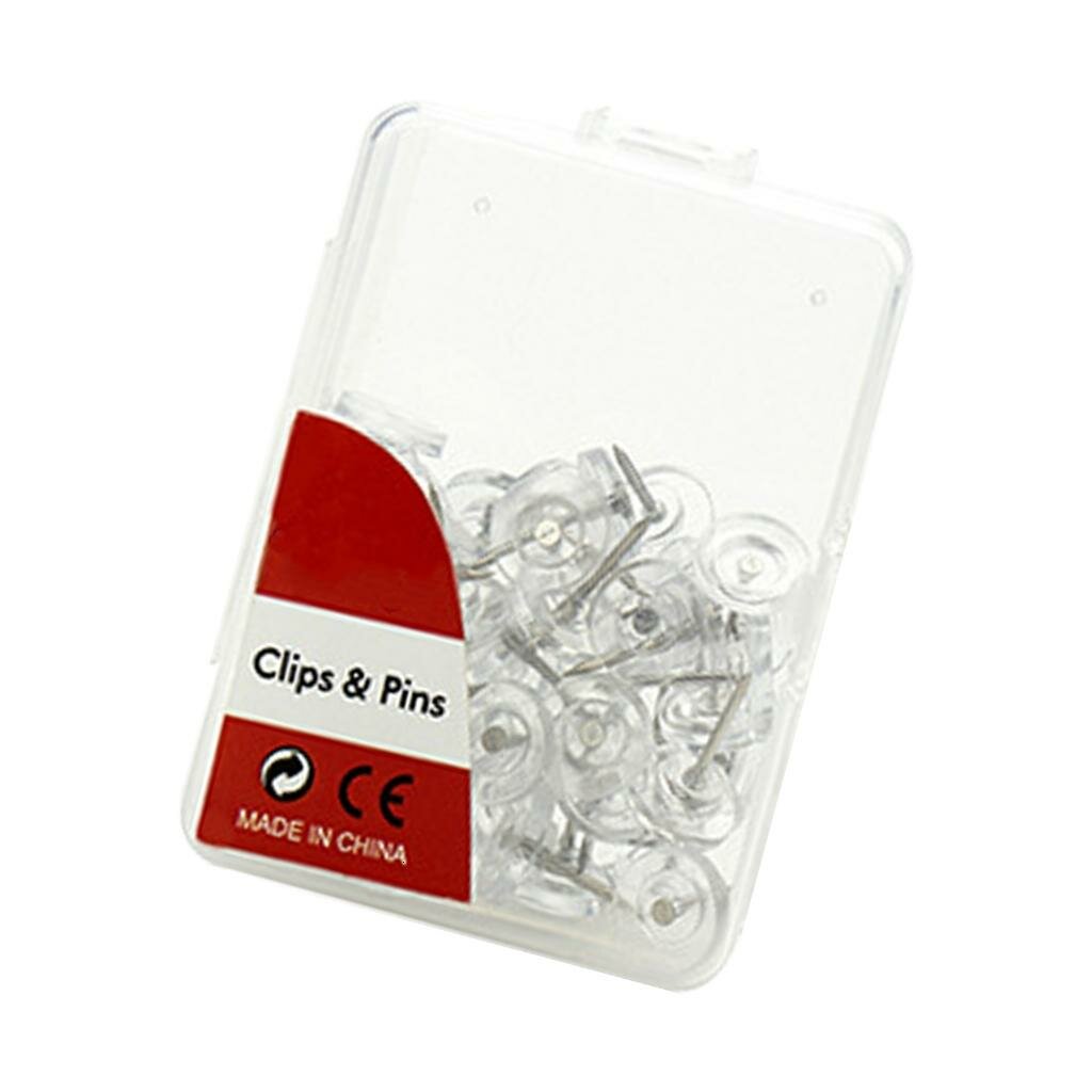 60шт Прозрачных круглых плоских кнопок, пробковых кнопок для доски объявлений, декоративных кнопок для большого пальца, для отображения изображений, заметок, плакатов