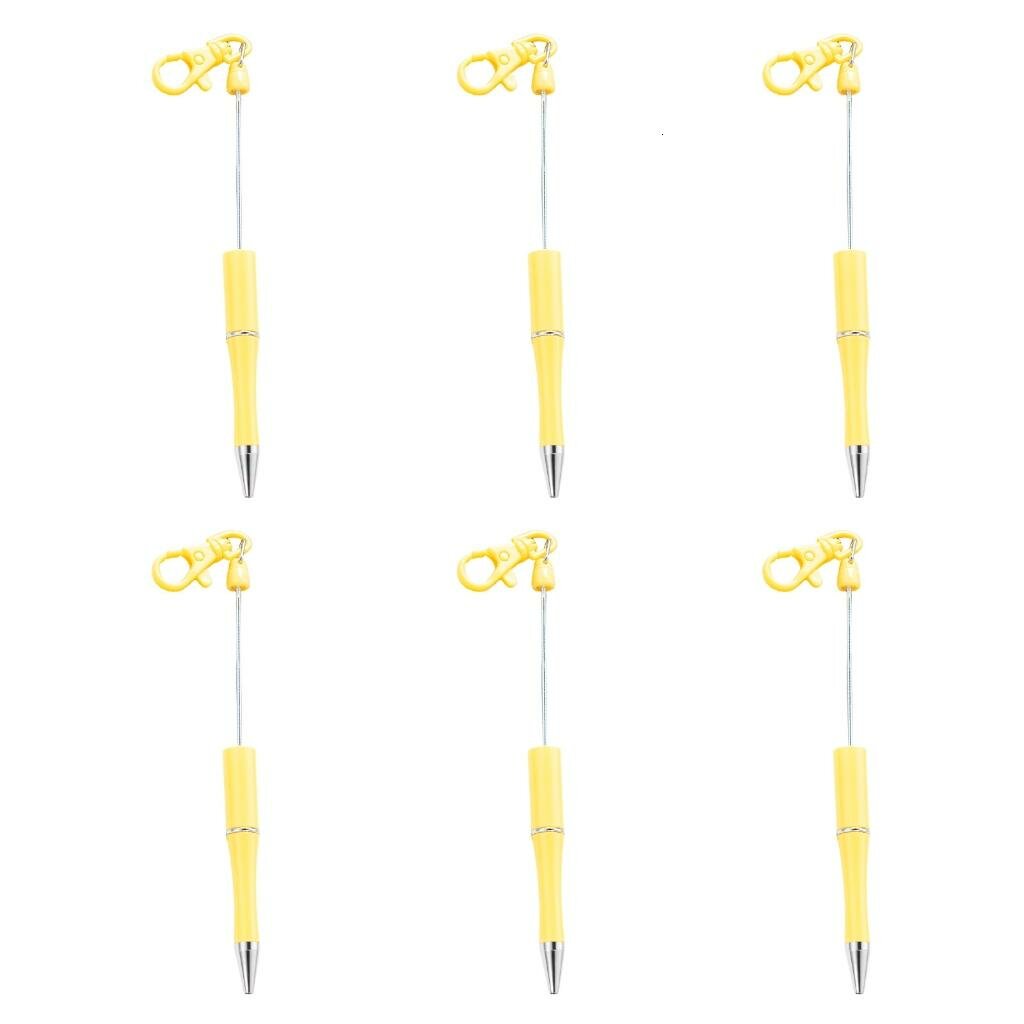 6 Шт Креативная Шариковая ручка с бисером, ручка из бисера с брелоком, ручка для письма 1,0 мм