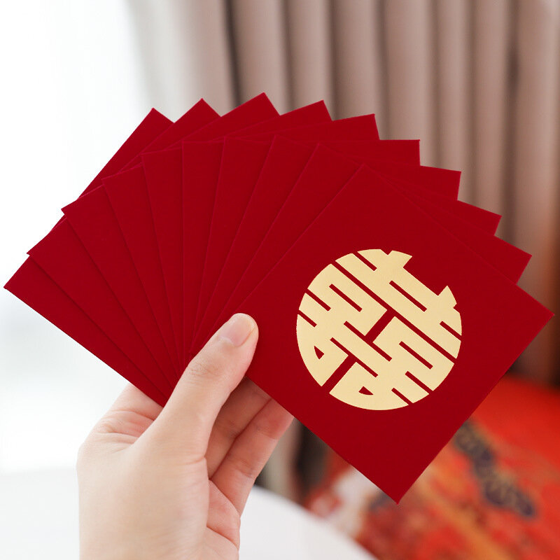 Красные конверты для свадеб, маленькие красные конверты, реквизит для свадебных приветствий, креативные конверты для блокировки дверей с счастливой денежной символикой, мини-сумки для свадеб