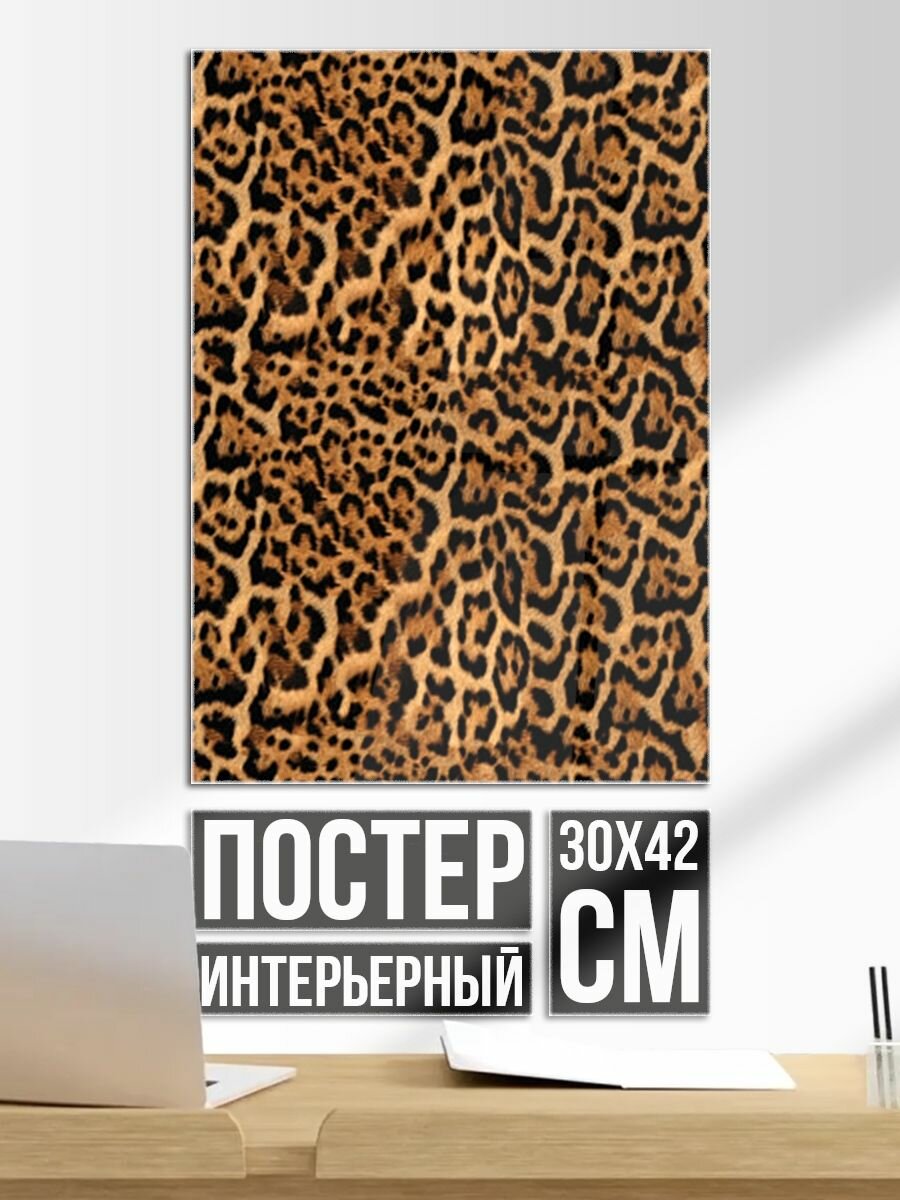 Постер на стену Меховая шкура ягуара, гепарда, леопарда