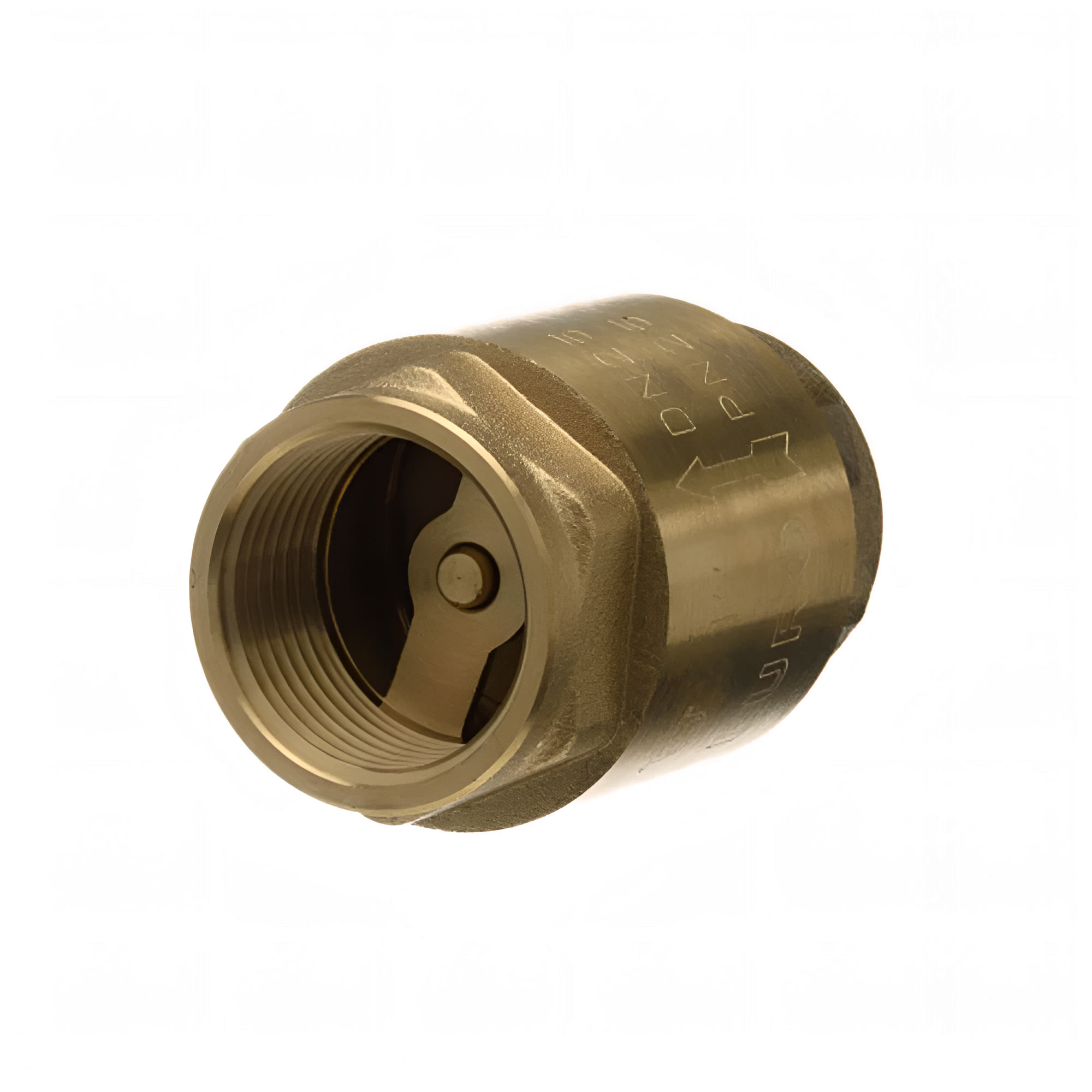 Обратный клапан TST, латунь, с металлическим седлом, 3/4", золотой