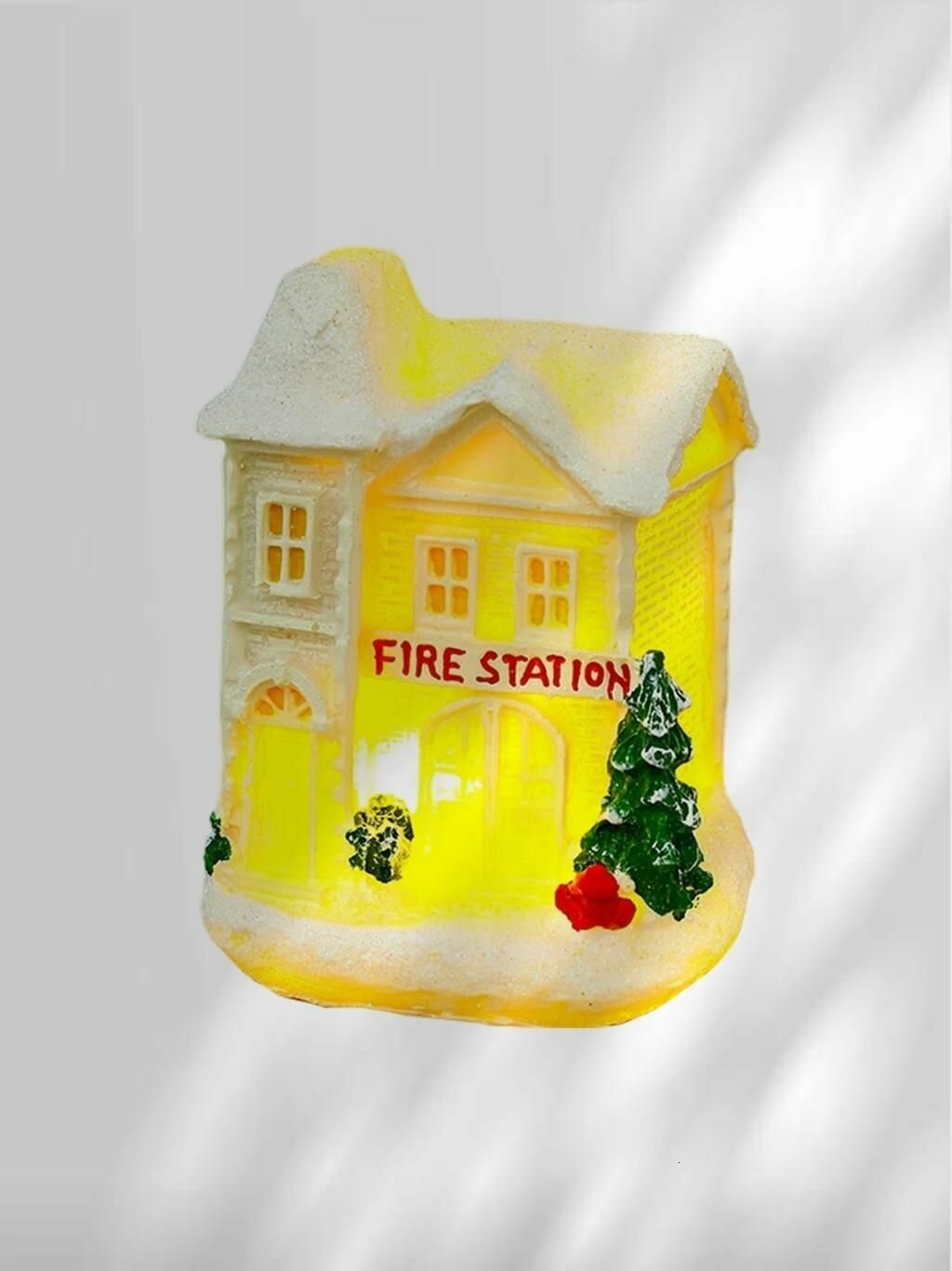 Светящийся рождественский домик из имбирного пряника, светло-зеленый