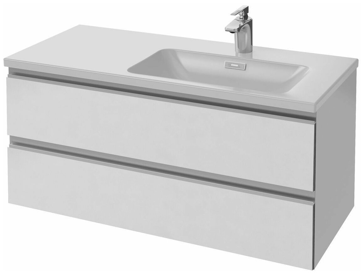 Тумба c раковиной Jacob Delafon VOX 100 см (белый блестящий), 2 ящика (EB2026-RA-G1C, EXAD112-00)
