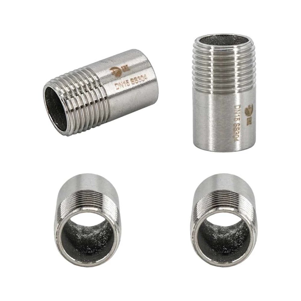 Ниппель приварной NEWKEY нержавеющий, AISI304 DN15 (1/2), (CF8), PN16 набор 4 шт NAB4-NK-NE15/4