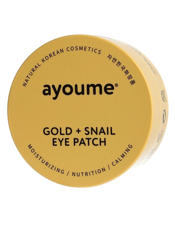 Патчи для глаз омолаживающие с золотом и улиточным муцином AYOUME GOLD+SNAIL EYE PATCH