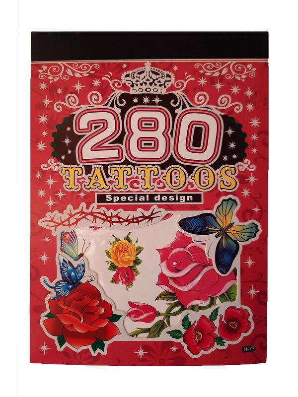 Временные переводные тату, татуировки, в наборе