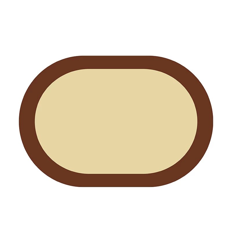 Б/у кожаный коврик для стола овальной формы, цвета карамели, устойчивый к пятнам, водонепроницаемый, маслостойкий,