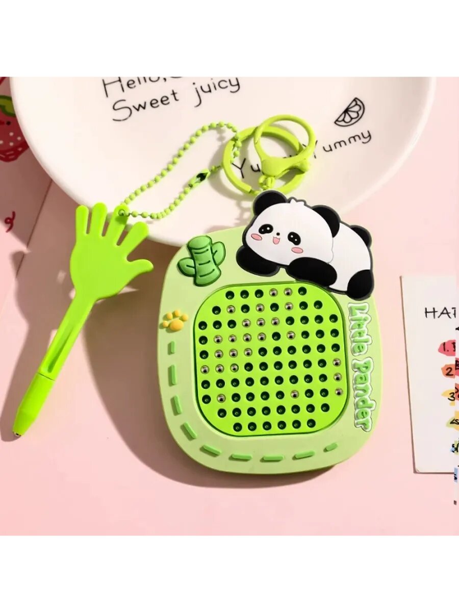 Мини-доска для рисования с магнитами-Панда, зеленая